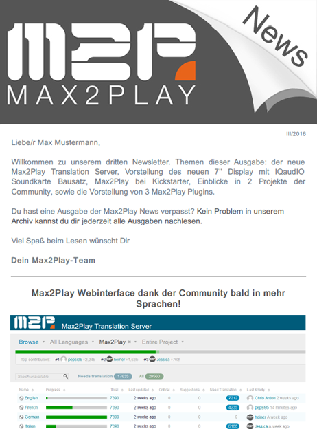 Magazin - Max2Play