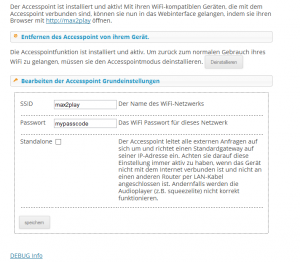 Access Point - Max2Play