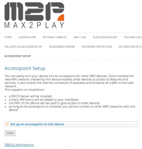 Access Point - Max2Play