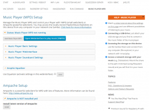 Plugin Music Player MPD - Max2Play