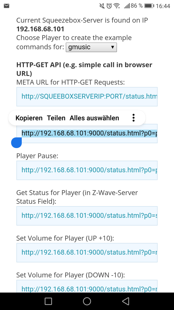 Create Android Shortcuts for Max2Play Commands - Max2Play