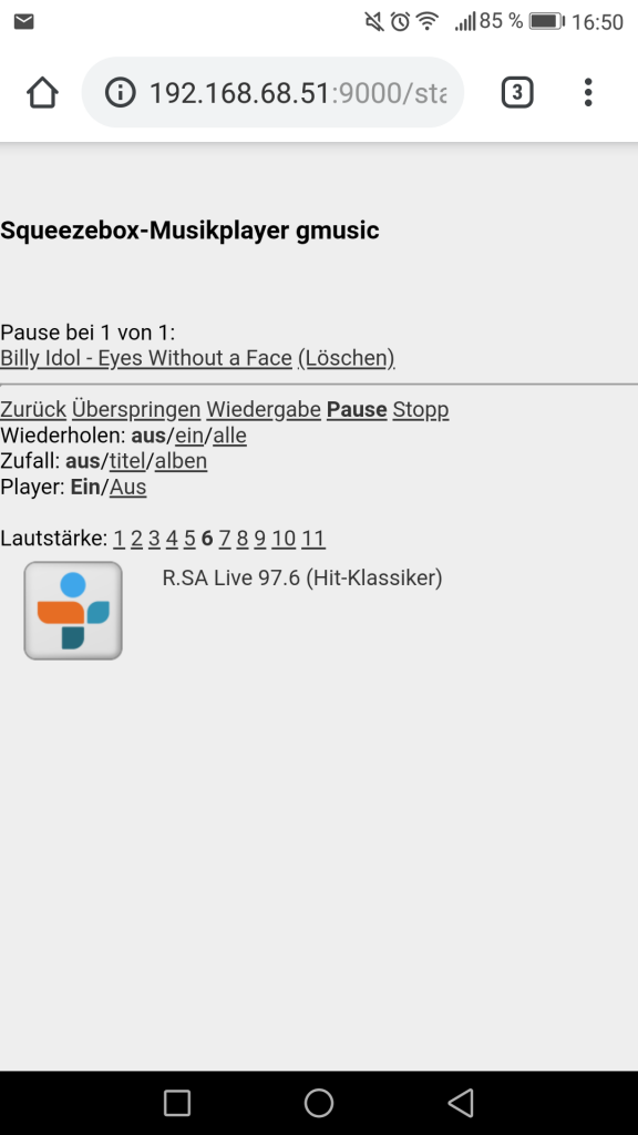 Create Android Shortcuts for Max2Play Commands - Max2Play